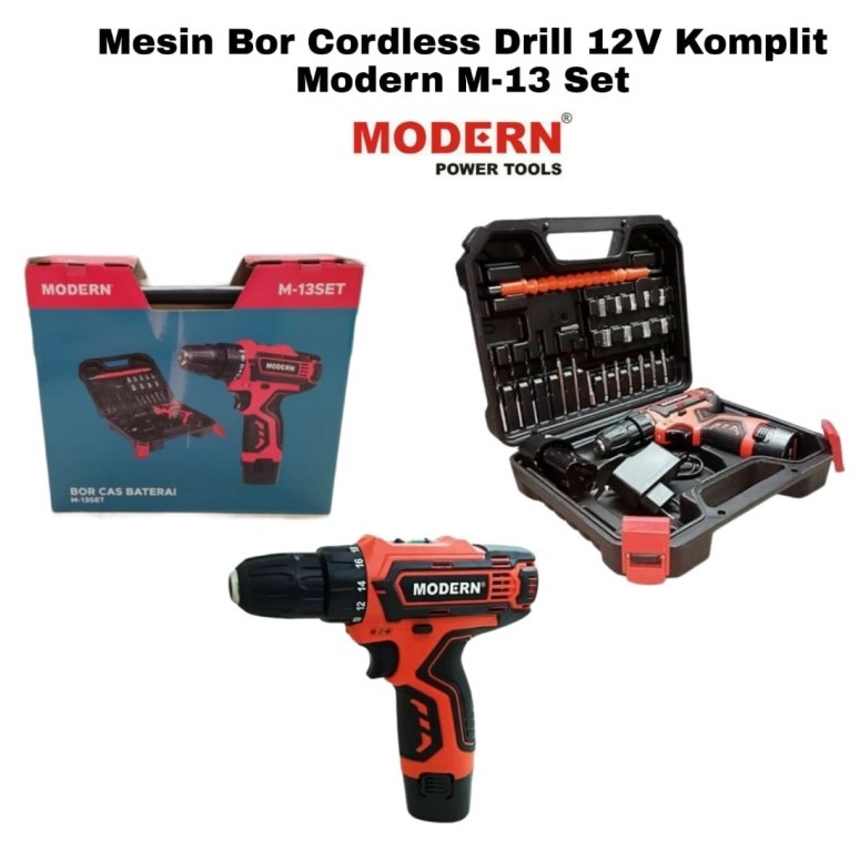 Jual Bor Cas Modern M13 Bor Cordless Modern M 13 Bor Tanpa Kabel Bor ...