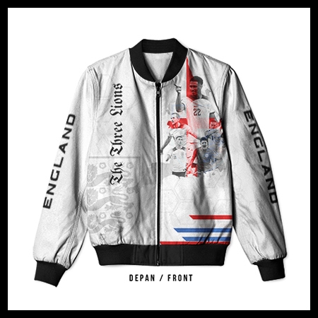 Jual Jaket Bomber Tim Inggris Kasual (England) Euro 2024 Dewasa Art -1 ...