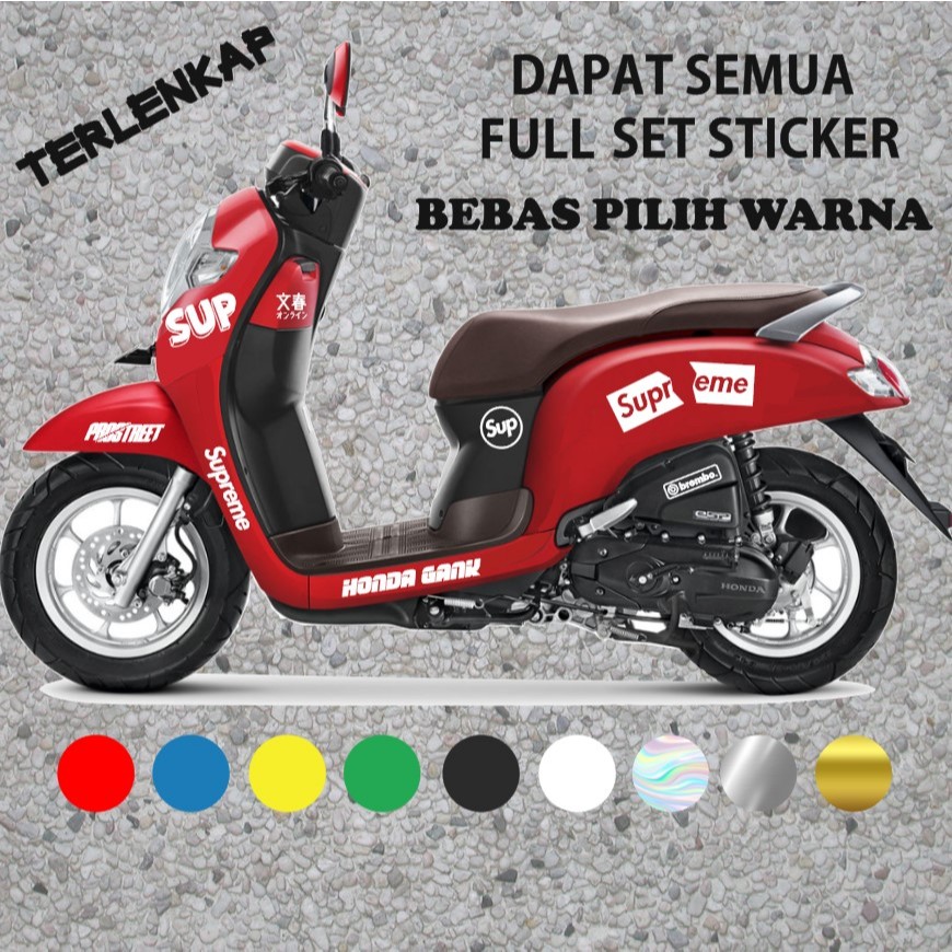 Jual Stiker Stripping SUPREME V2 Untuk All Scoopy | Shopee Indonesia