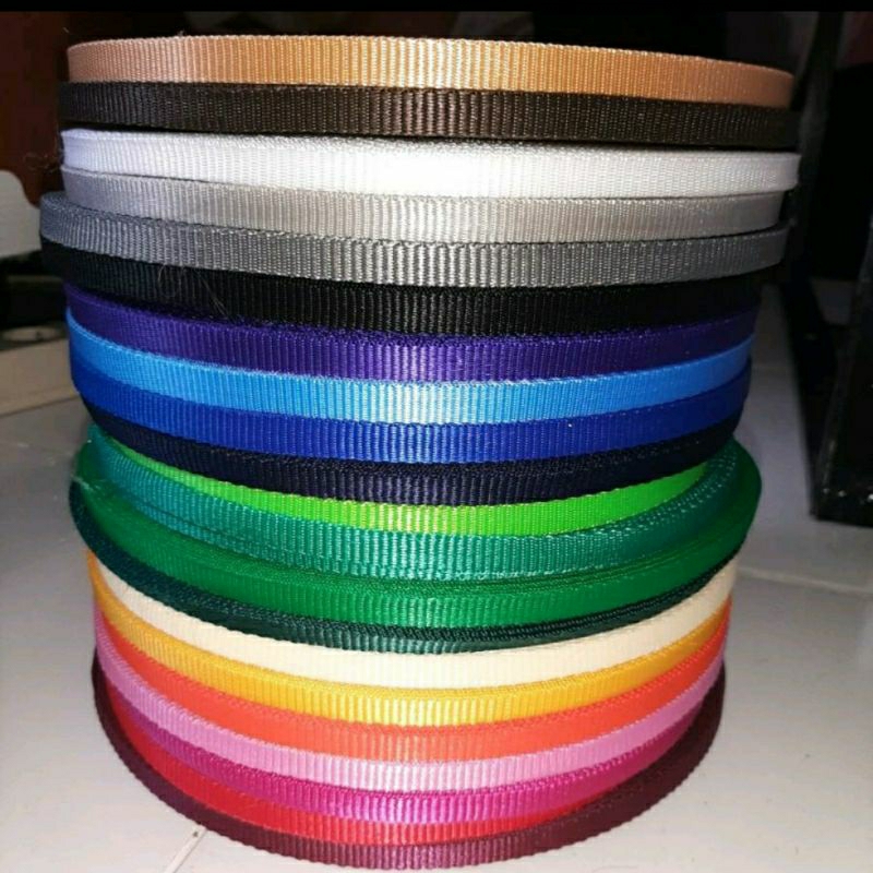 Jual 1 ROLL Tali Webbing TEBAL Polyster Nilon lebar 10mm / 1cm panjang ...