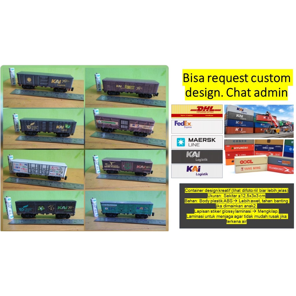 Jual Gerbong Kontainer kereta apI Indonesia KAI Container kreatif ...