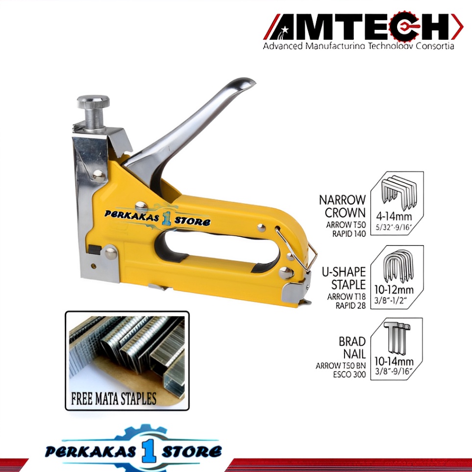 Jual AMTECH Staples 3in1 Stapler Staple Multifunsi 3 in 1 Alat Tembak ...