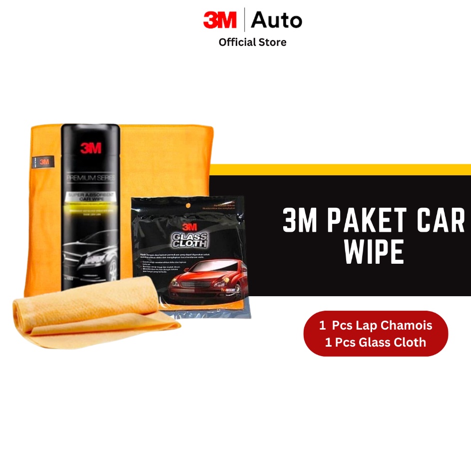 Jual Paket Car Wipe Pack 3M Premium Car Wipe Glass Cloth Lap Mobil Lap ...