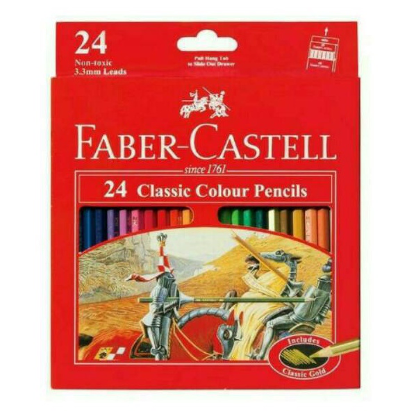 Jual Best Produk Pensil Warna 24 Warna Merk Faber Castell Classic ...