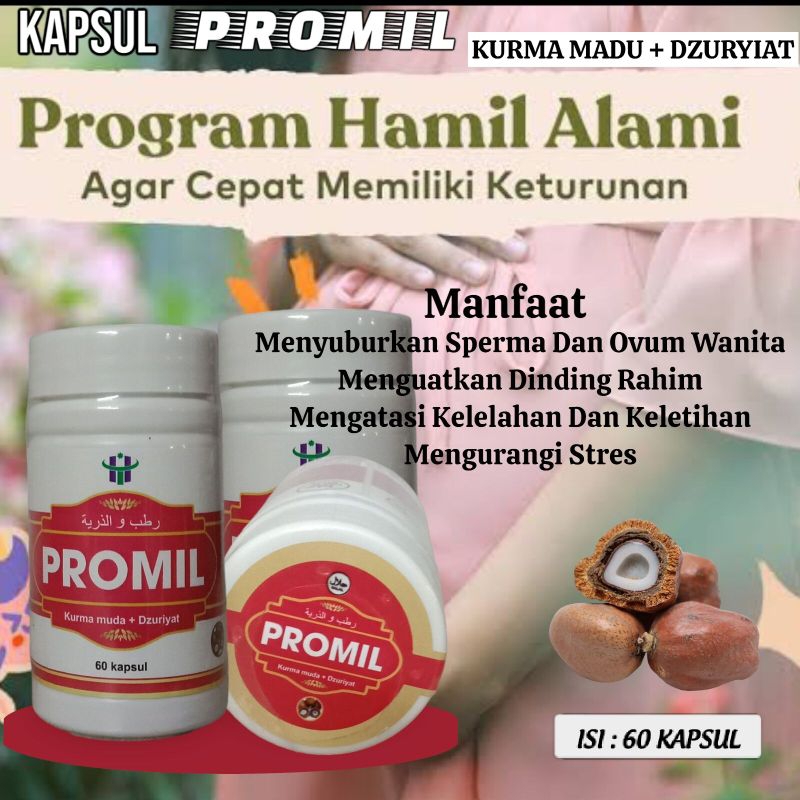 Jual Kapsul PROMIL Program Hamil Kesuburan ( Kurma Muda Dan Buah ...