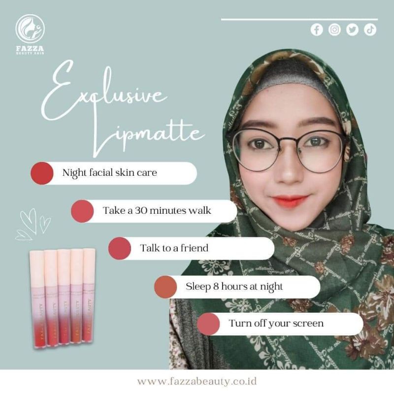 Jual FAZZA BEAUTY LIPMATTE LIPCREAM ANTI HURU HARA | Shopee Indonesia