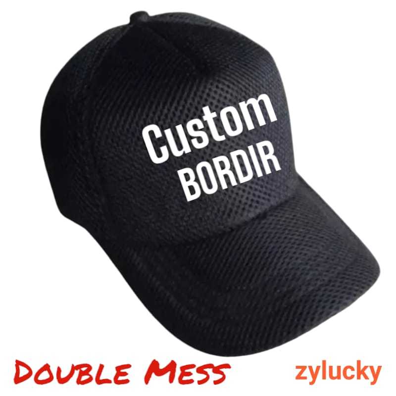 Jual Topi Double Mess Custom ,double mess custom Bordir Komputer logo ...