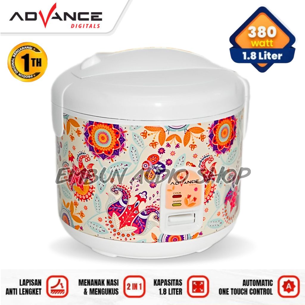 Jual ADVANCE RICE COOKER 1,8 LITER G-22 3IN1 MEJIKOM PENANAK NASI ANTI ...