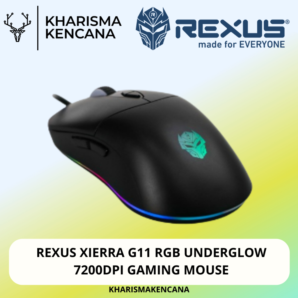 Jual REXUS XIERRA G11 RGB UNDERGLOW 7200DPI GAMING MOUSE | Shopee Indonesia