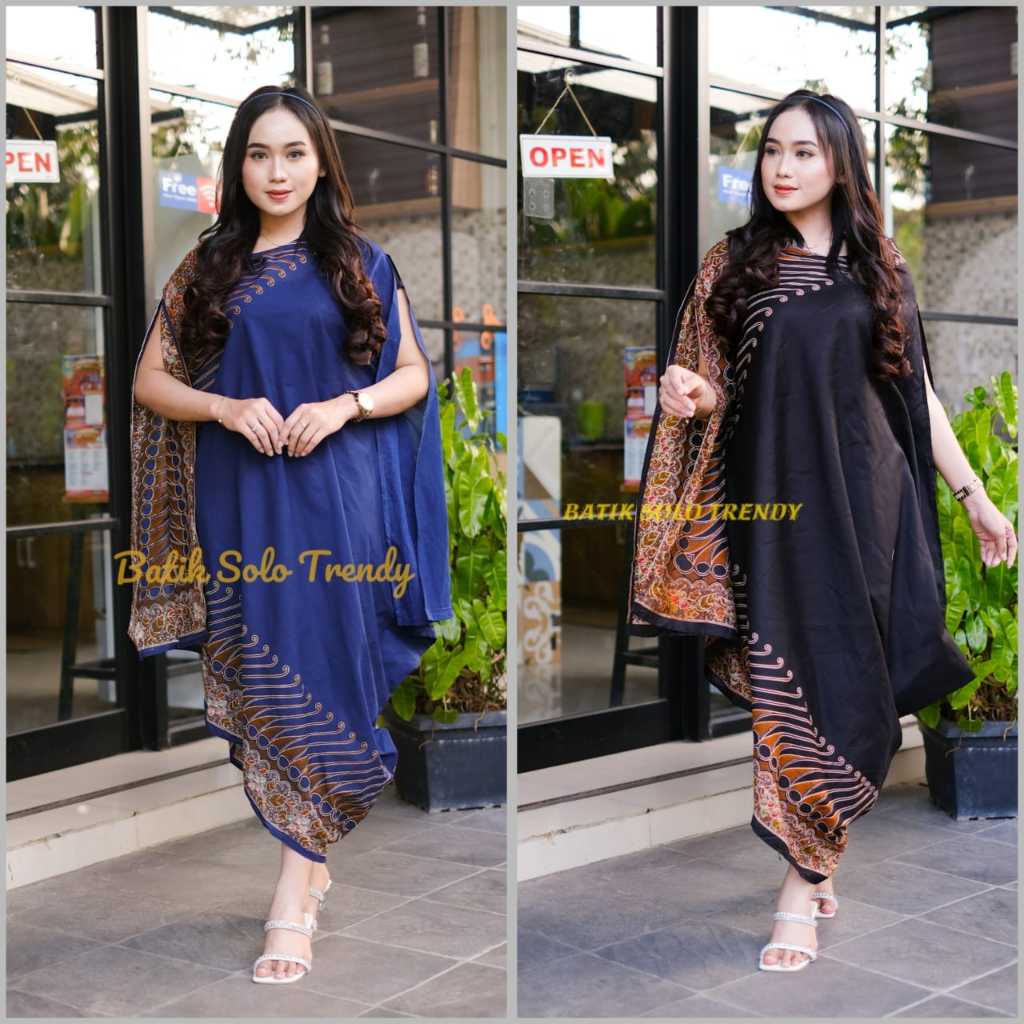 Jual Kaftan Batik Kalesha Batik Paris Solo ORI / KAFTAN ASIMETRIS BAHAN ...