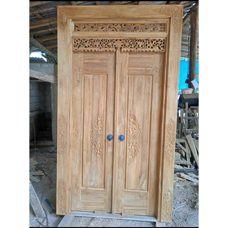 Jual Pintu ukir minimalis model klasik /pintu minimalis modern ful kayu ...