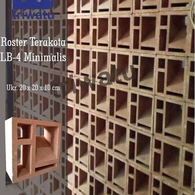 Jual roster beton bata merah roster minimalis ventilasi udara | Shopee ...