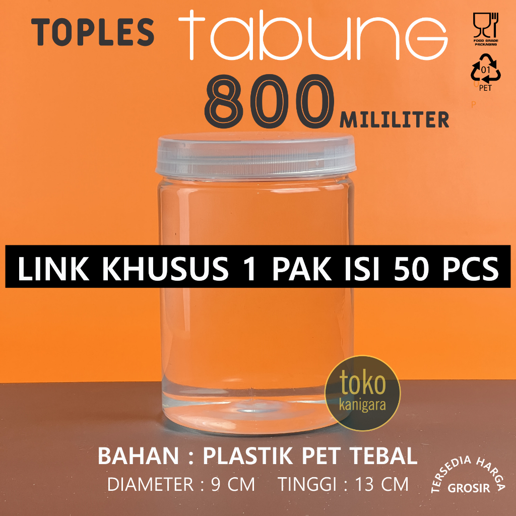 Jual TOPLES TABUNG 800 ml 1 PAK ISI 50 PCS TOPLES TABUNG 750 ML ...