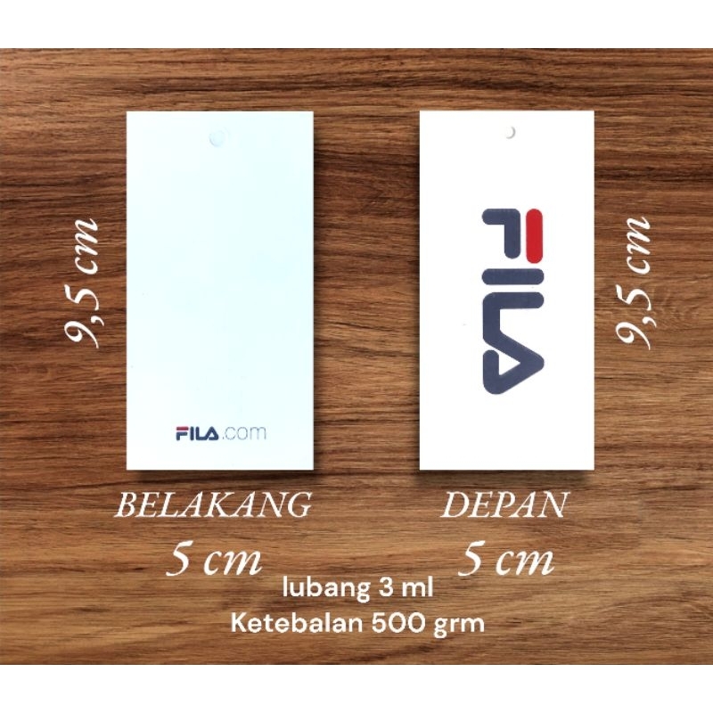 Jual HANGTAG FILA PREMIUM TEBAL 600 grm | LABEL FILA | MEREK FILA ( 300 ...