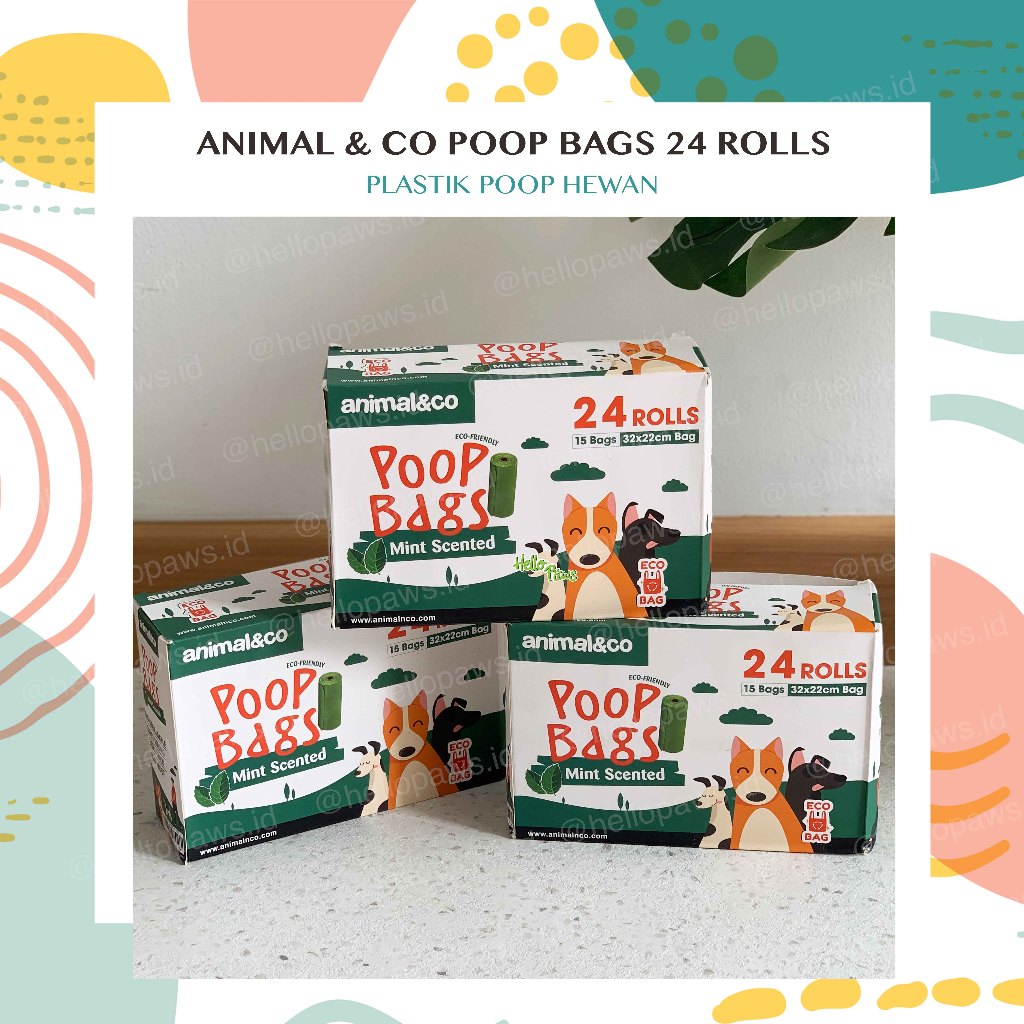 Jual Animal&Co Pet Plastic Poop Bag 24 Rolls - Refill Plastik Poo Poop ...