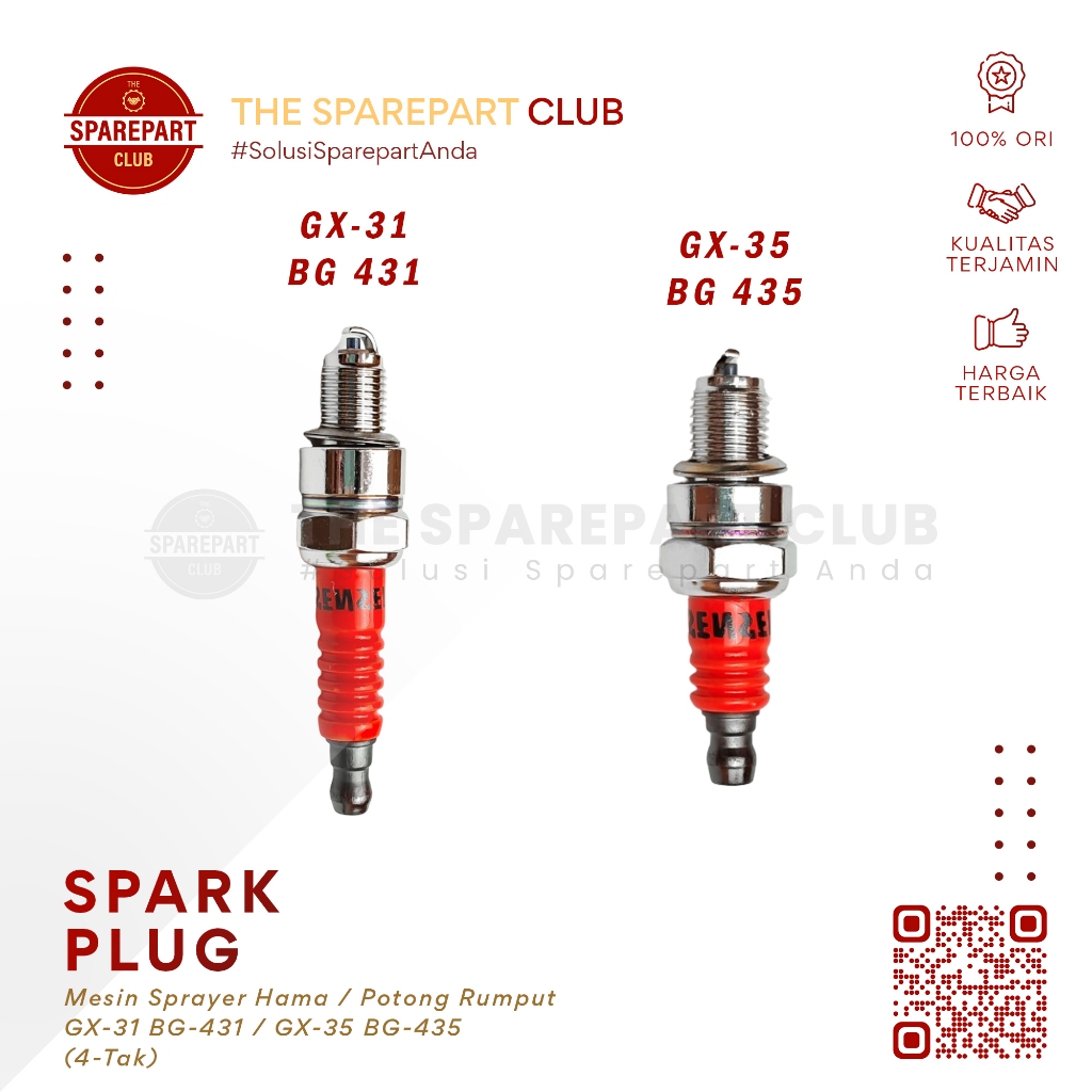 Jual Busi Sprayer GX 31 35 Potong Rumput BG 431 435 4 Tak Spark Plug | Shopee Indonesia