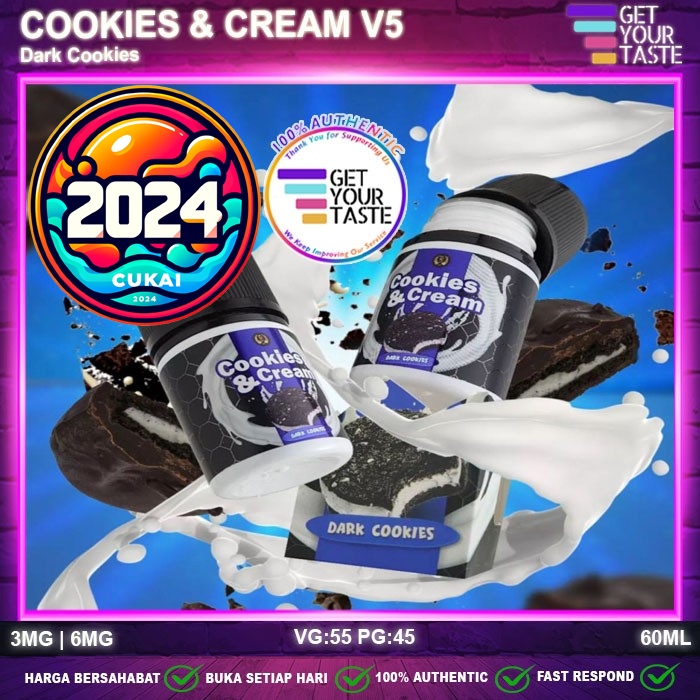 Jual Liquid Cookies & Cream V5 Dark Cookies 60ML By Radja Brewer ...