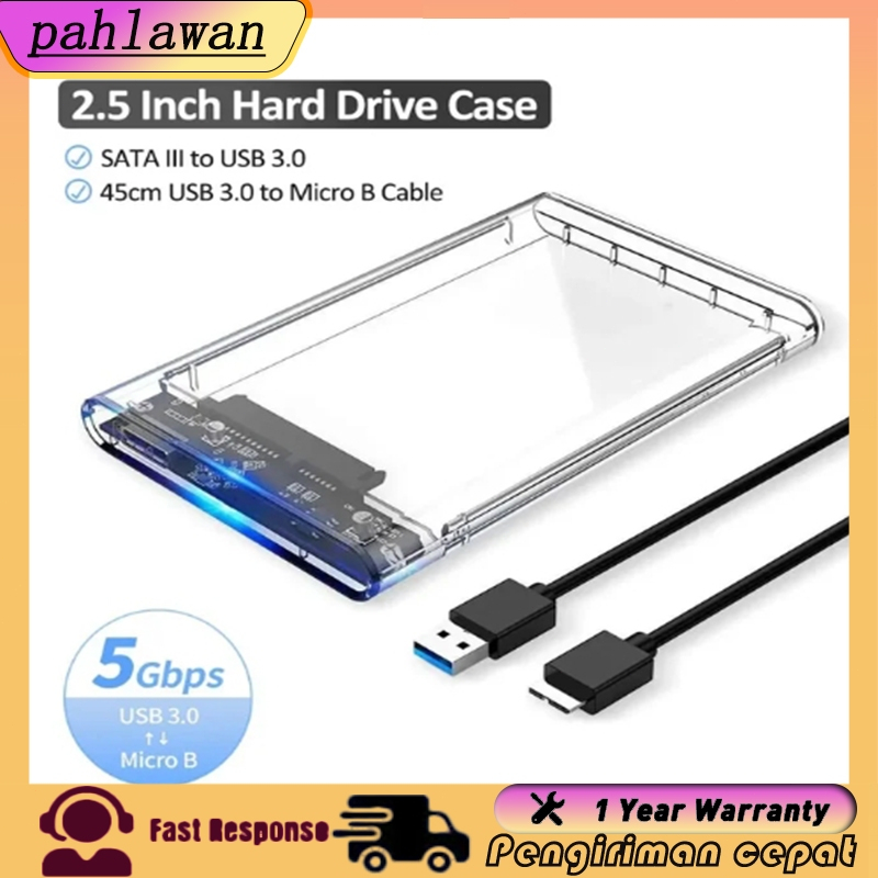 Jual USB 3.0 SATA 2.5 SSD Box "HDD SSD Enclosure Case Tempat Hard Disk External Cassing Harddisk ...
