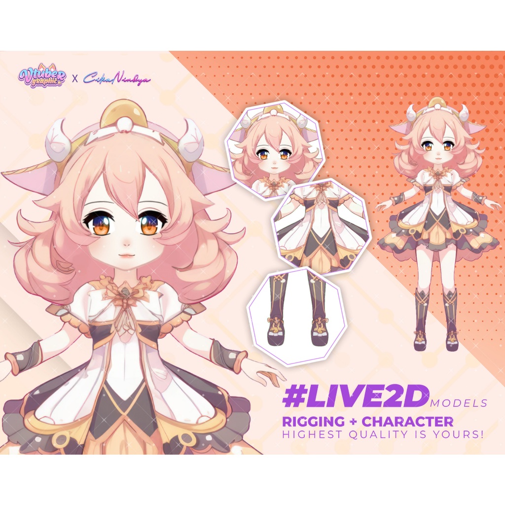 Jual Tampil Beda di Dunia Streaming dengan VTuber Live2D Model Terkini, Live2D Model Profesional ...