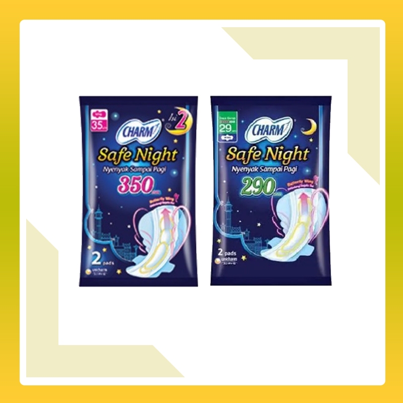 Jual Charm Safe Night Wing 1 Renteng 10 Sachet Isi 2 Pads Pembalut ...