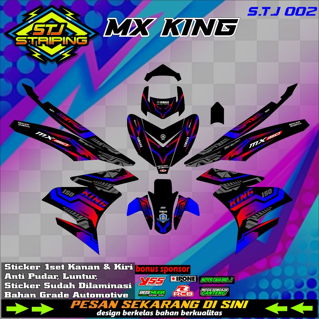 Jual DECAL YAMAHA MX KING - DECAL MX KING FULL BODY Desain Racing STJ ...