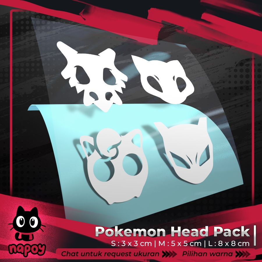 Jual Cutting Sticker Pokemon Head Pack | Stiker Pokemon Head Pack ...