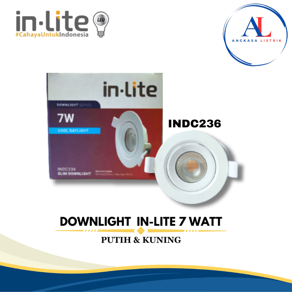 Jual LAMPU LED MINI SLIM DOWNLIGHT SPOTLIGHT INLITE 7W 7 WATT - INDC236 | Shopee Indonesia