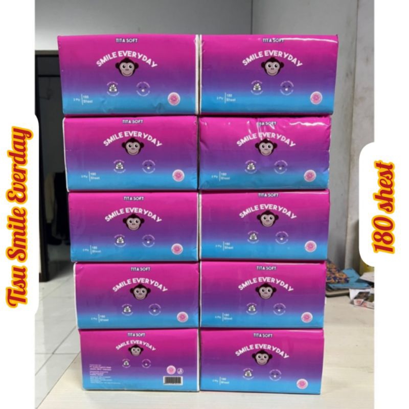 Jual TISSUE TISU SMILE EVERY DAY 180 SHEETS | Shopee Indonesia