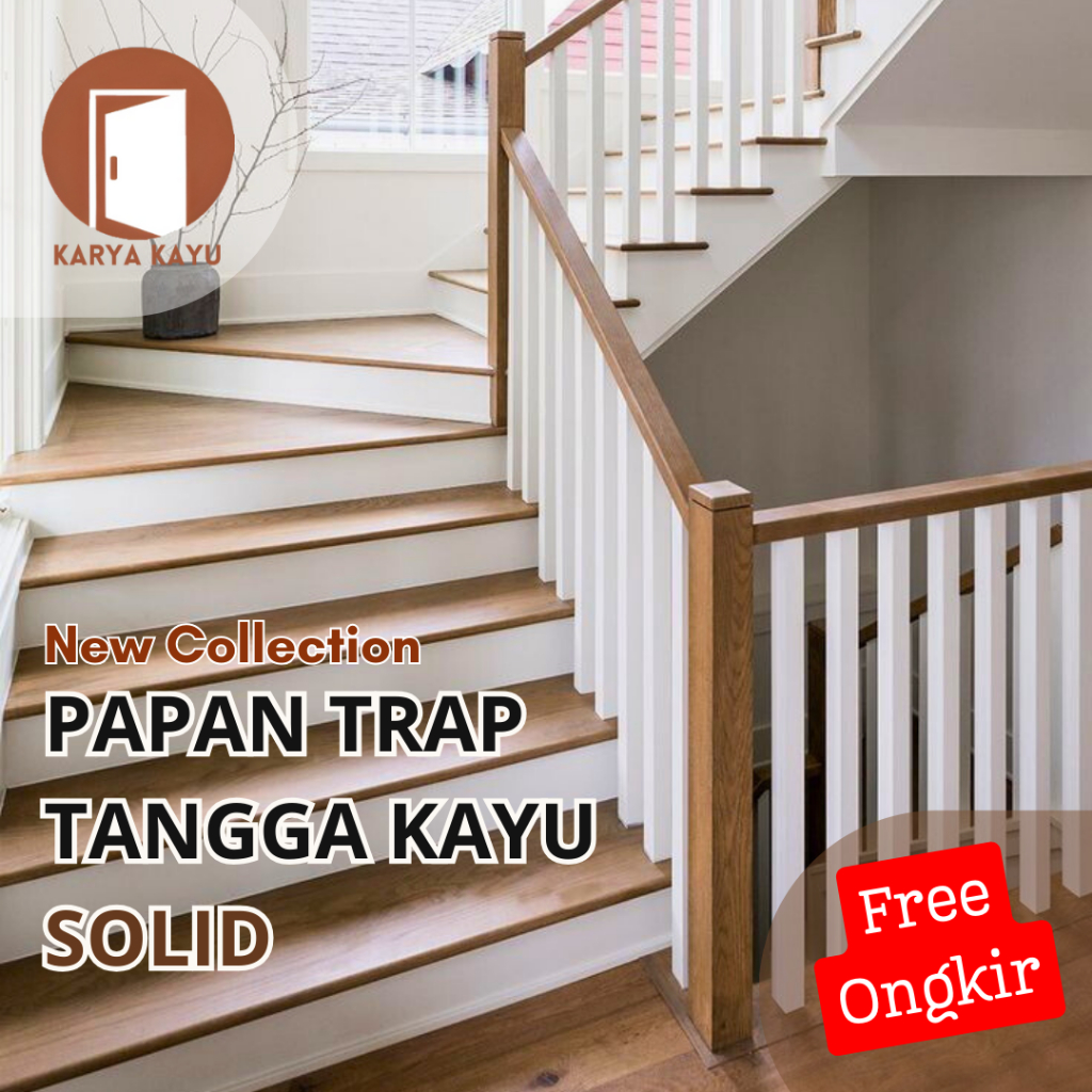 Jual Trap Tangga Kayu Solid Mahoni, Meranti, Kamper Samarinda, Merbau | Shopee Indonesia