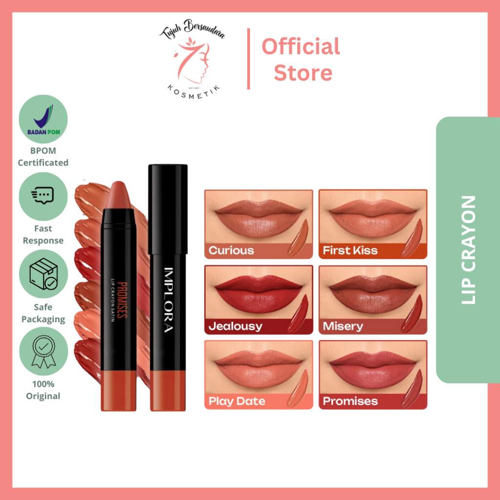 Jual Implora Lip Crayon Satin 3.5gr | Shopee Indonesia