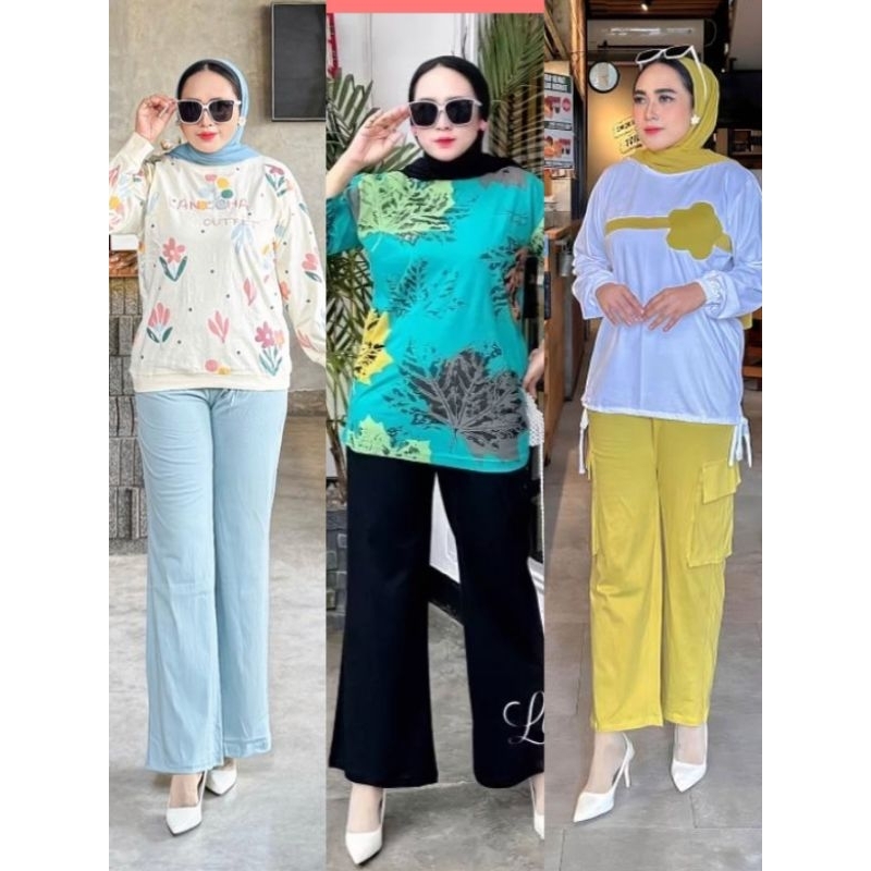 Jual ONE SET KAOS LANICHA/SET LANICHA/ONE SET/SET TERBARU LANICHA KAOS ...