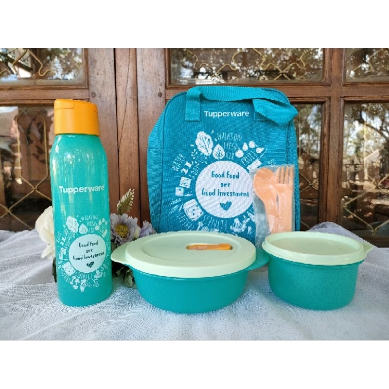 Jual Go Green Lunch Set (New / Tupperware) | Shopee Indonesia
