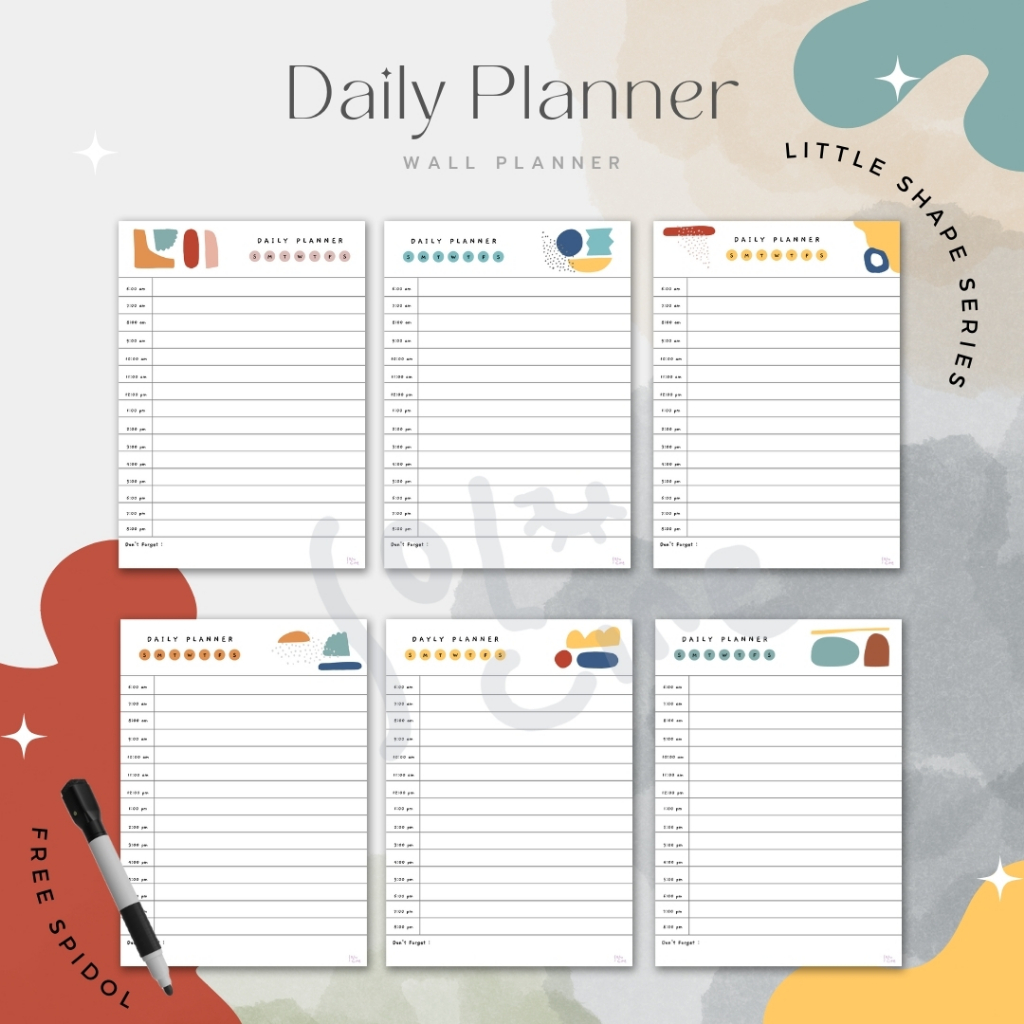 Jual Daily Planner / Wall Planner - Little Shape Series | Shopee Indonesia