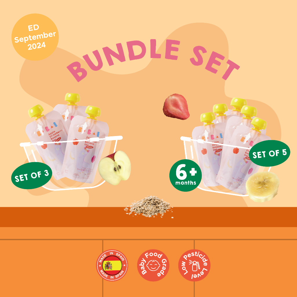 Jual Bobae BABY - Bundles Apple, Strawberry, Banana, Oat/MPASI Anak 8 ...