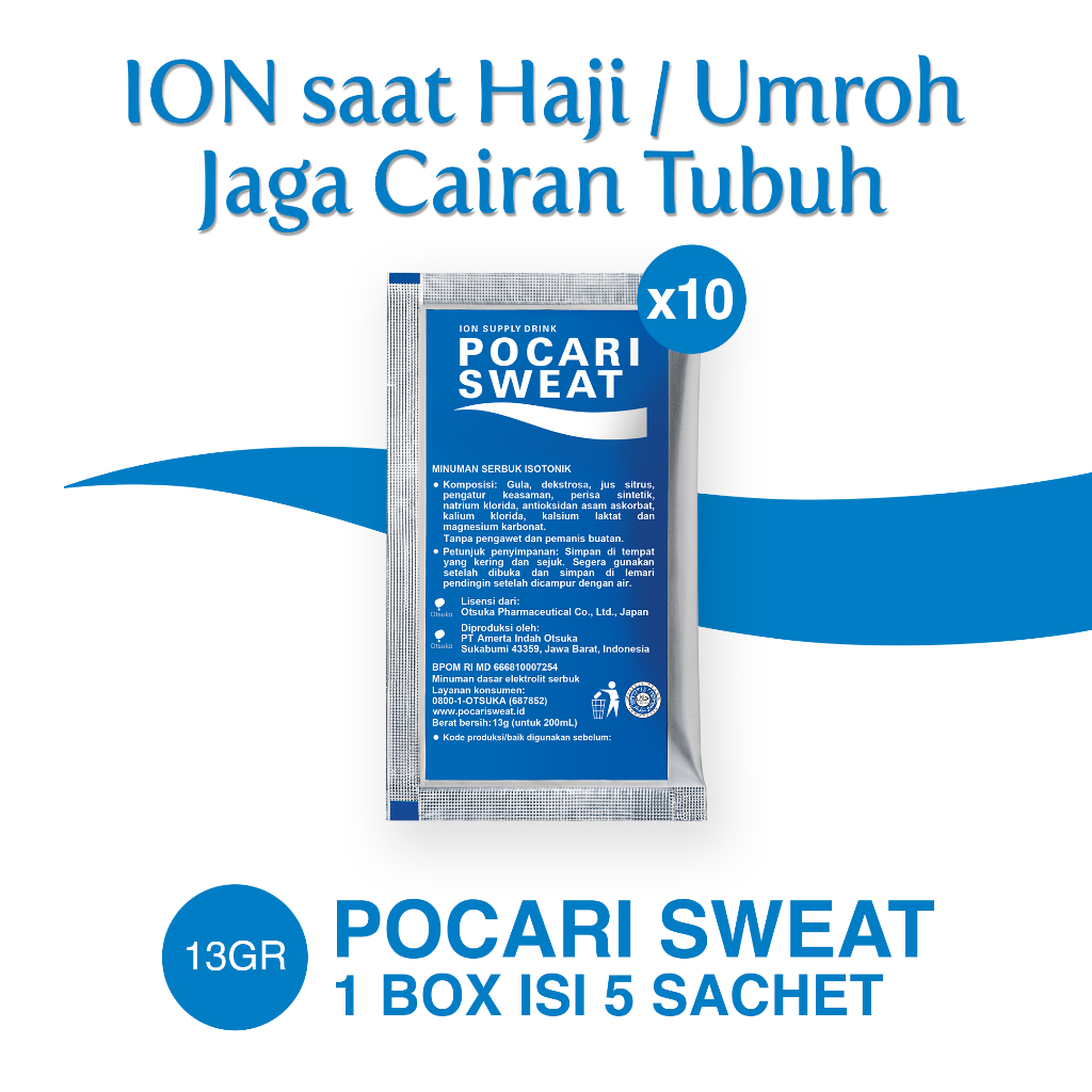 Jual POCARI SWEAT Sachet 13gr - 2 Box (10 Sachet) | Shopee Indonesia