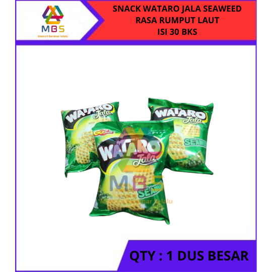 Jual 1 DUS ISI 30 BUNGKUS X 30 GRAM WATARO SNACK TARO SEAWEED RASA ...