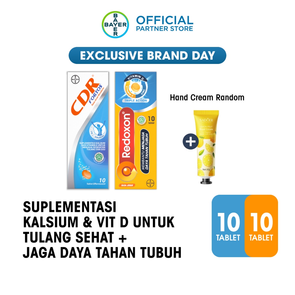 Jual Exclusive Brand Day - CDR Fortos 10 tab x Redoxon 10 tablet ...