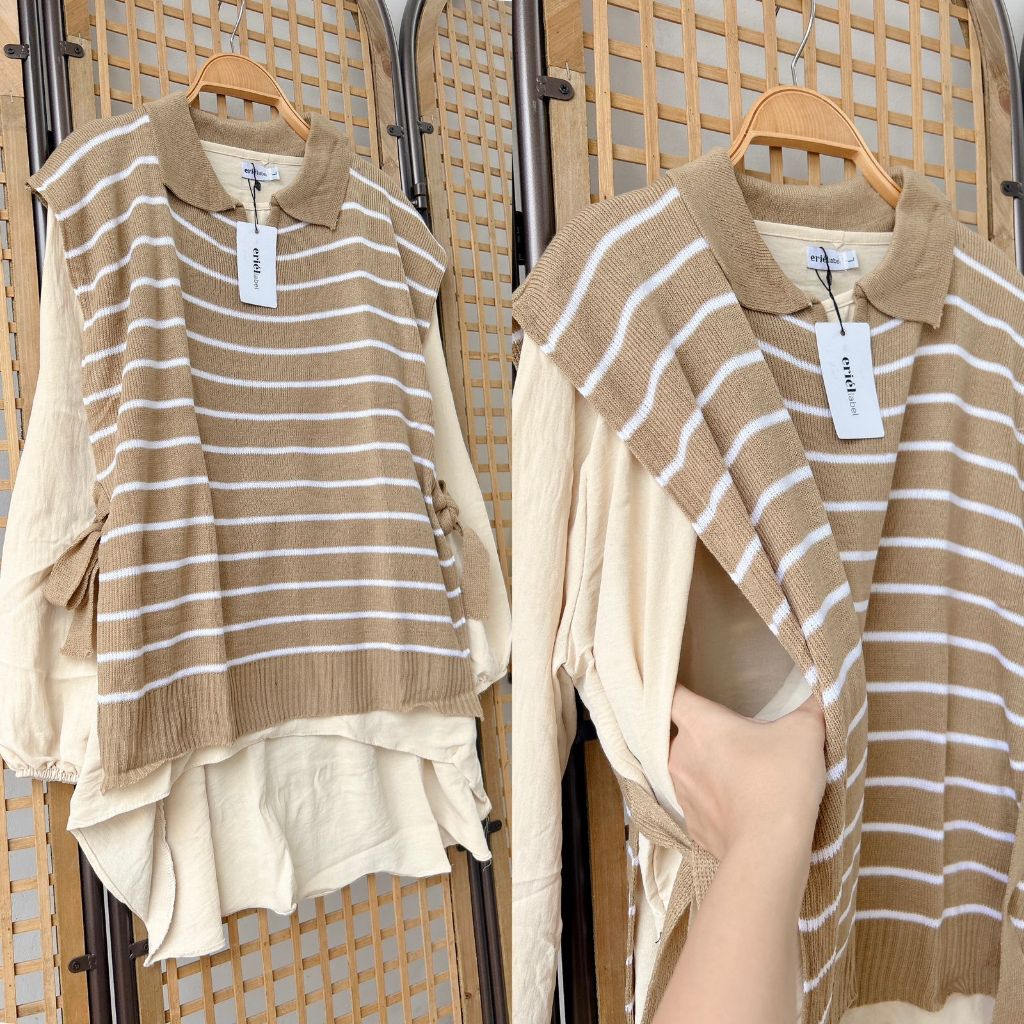 Jual DELA - Nursingwear Vest Rajut Blouse Tunik Knit Menyusui Atasan ...