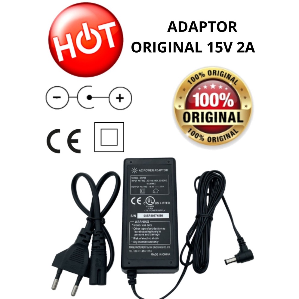 Jual ADAPTOR SPEAKER PROTABLE 15V 2A 15V 3A CAS TIMBANGAN DIGITAL 15V ...