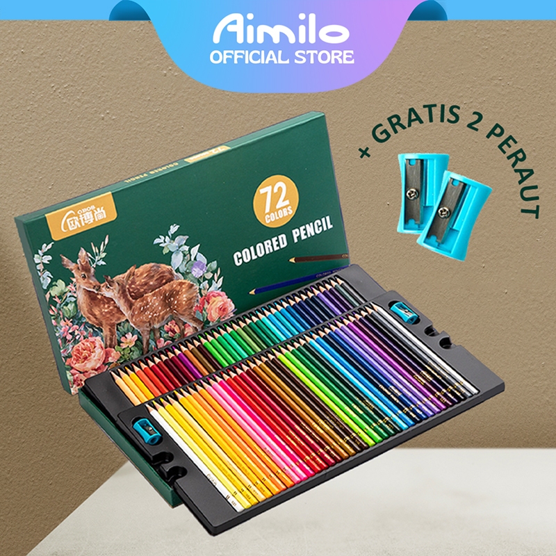 Jual [READY] Aimilo High Grade Oil Pencil Color Pensil Warna Minyak 48 ...