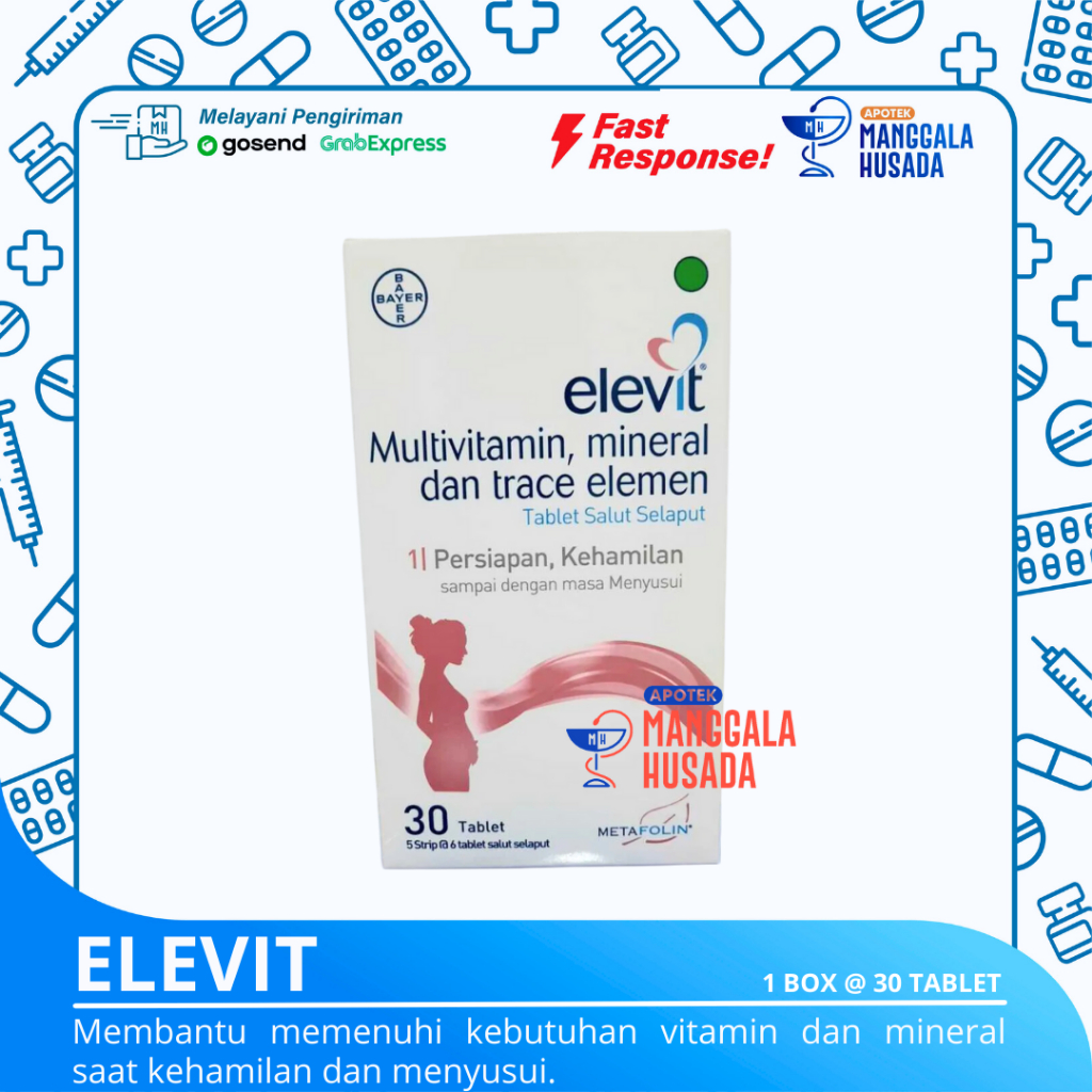Jual ELEVIT MULTIVITAMIN PER BOX @ 30 TABLET | Shopee Indonesia