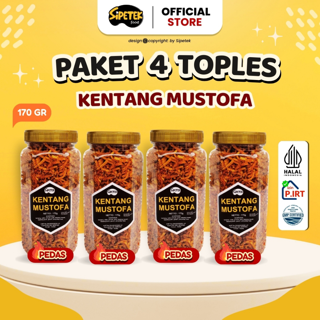 Jual Paket 4 Toples Kentang Mustofa | Shopee Indonesia