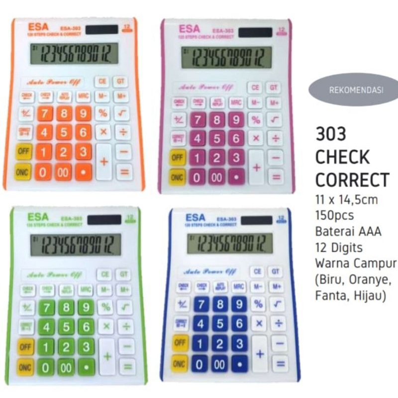 Jual Kalkulator Esa dan Target good quality 12digit bahan tebal dan ...