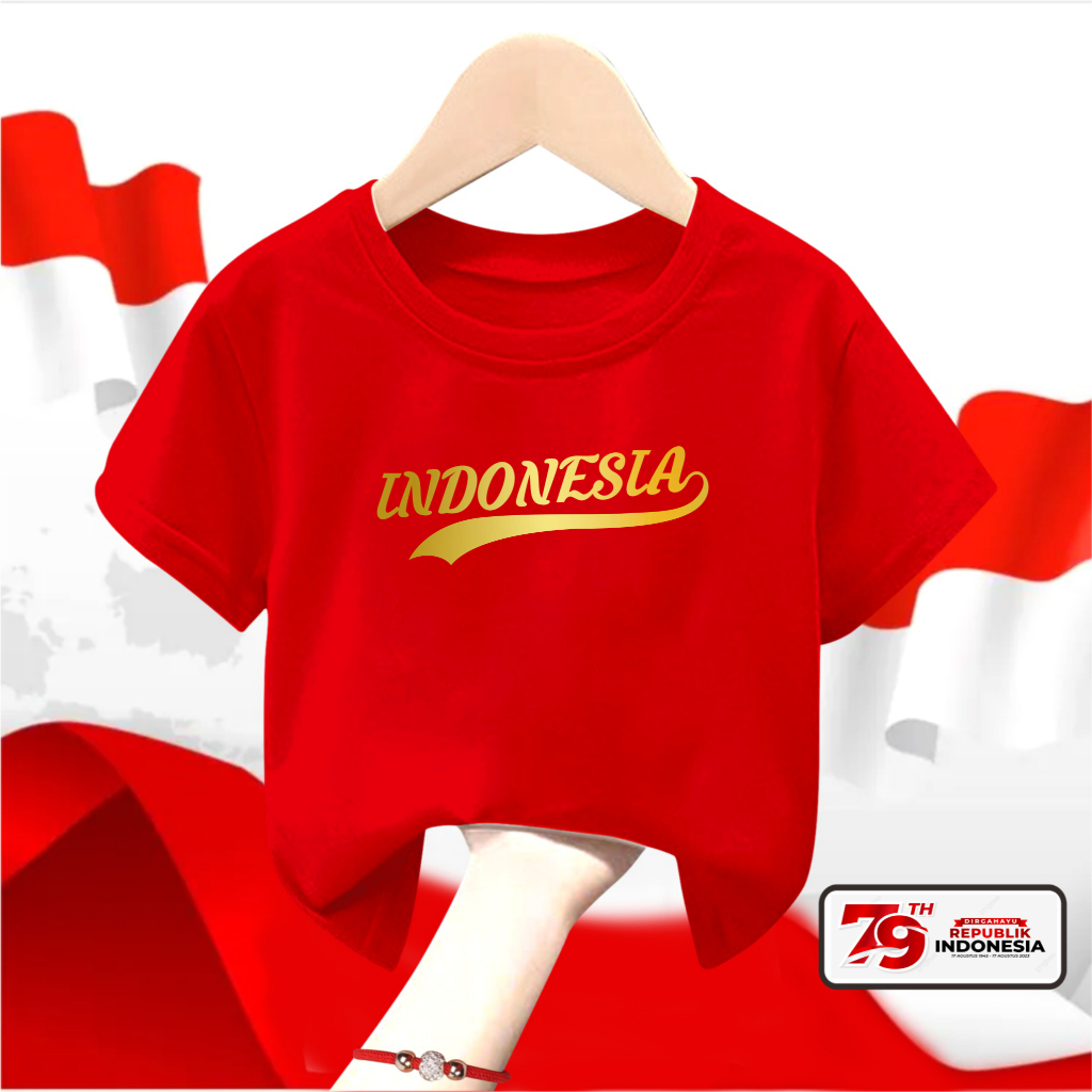 Jual KAOS 17 AGUSTUS ANAK/ KAOS KEMERDEKAAN UNISEX / COTTON COMBED 30s ...