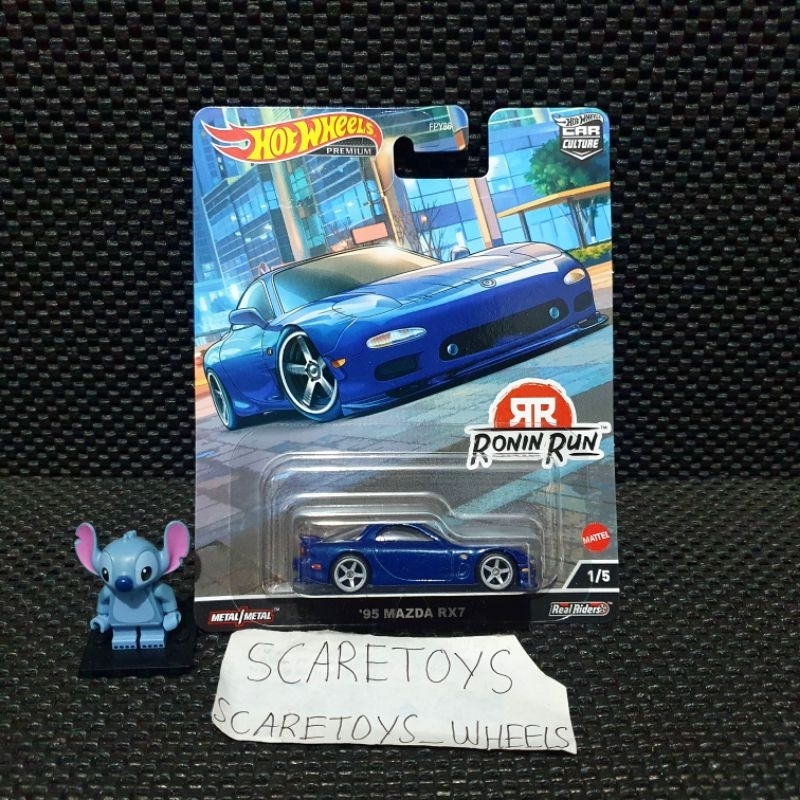 Jual Hot Wheels 95 Mazda rx7 rx 7 biru blue ronin run premium jdm ...
