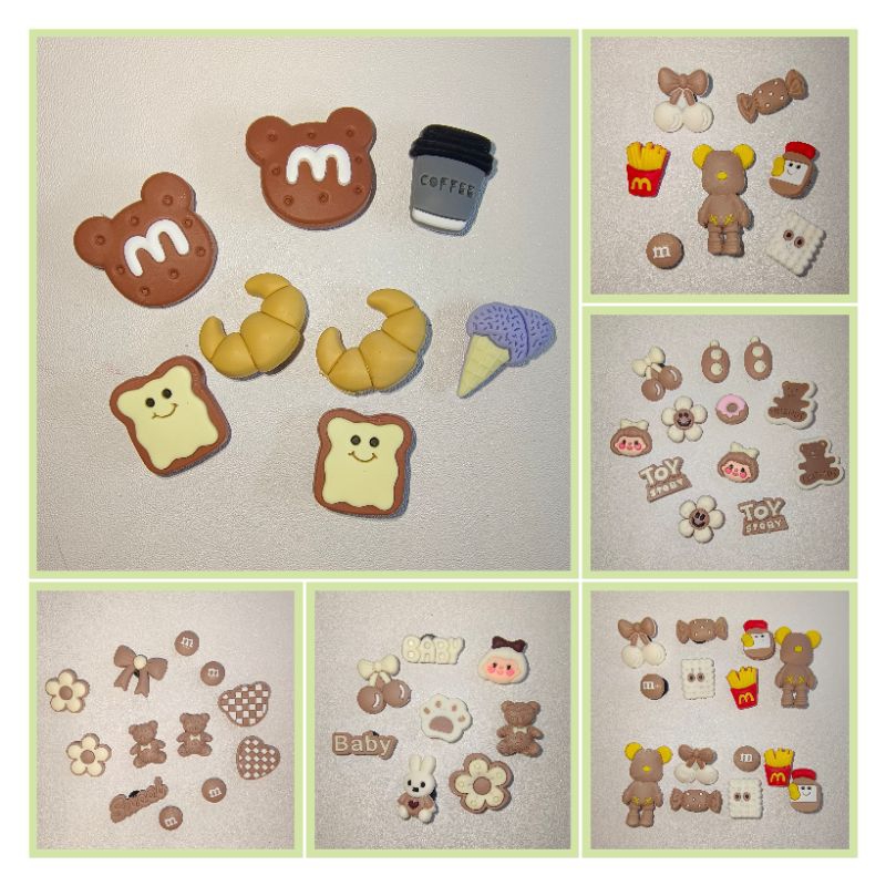 Jual Jibbitz Set Brown / Accessories Sepatu Sandal / Hiasan Crocs ...