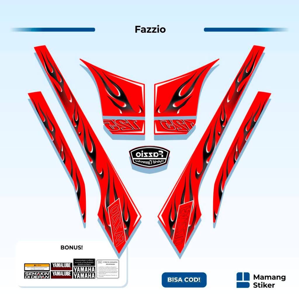 Jual Striping Fazzio Variasi (23) Original Custom Fazio Keren 2022 2023 ...