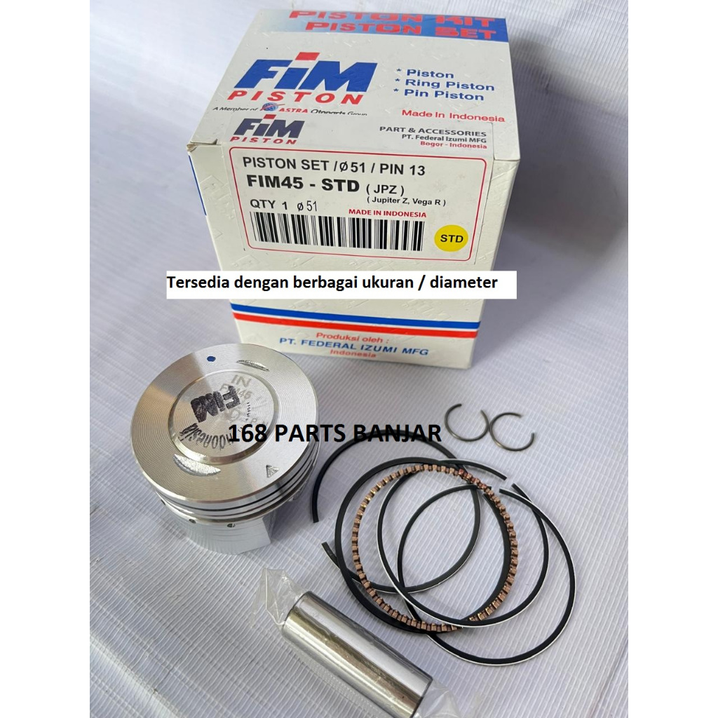 Jual Piston Fim 45 Jupiter Z / Vega R Ukuran 51.00 51.25 51.50 51.75 52.00 52.25 52.50 | Shopee ...