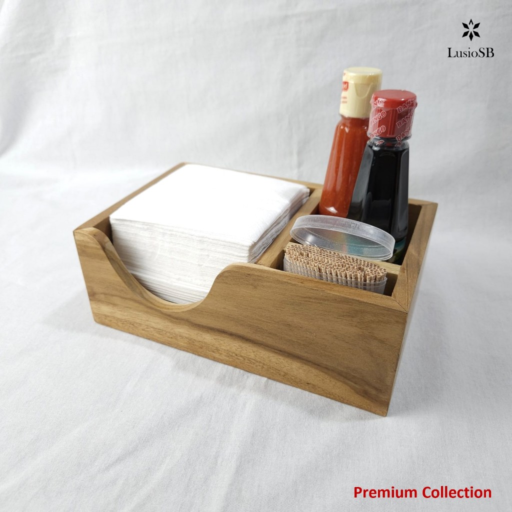 Jual LusioSB Tempat Tisu Restoran Kotak Tissue Kayu Organizer Meja ...
