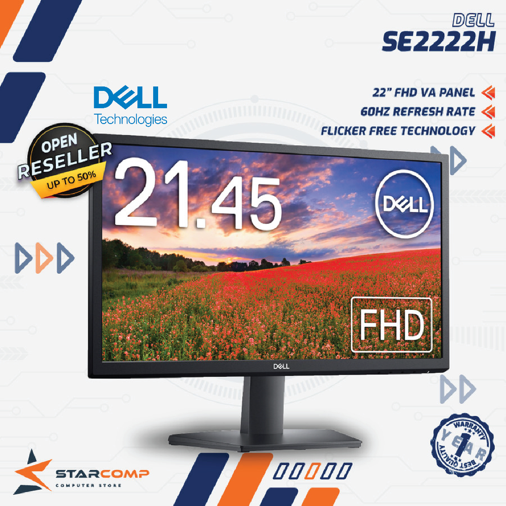 Jual DELL SE2222H Monitor 22" VA 1080p HDMI VGA Vesa | Shopee Indonesia
